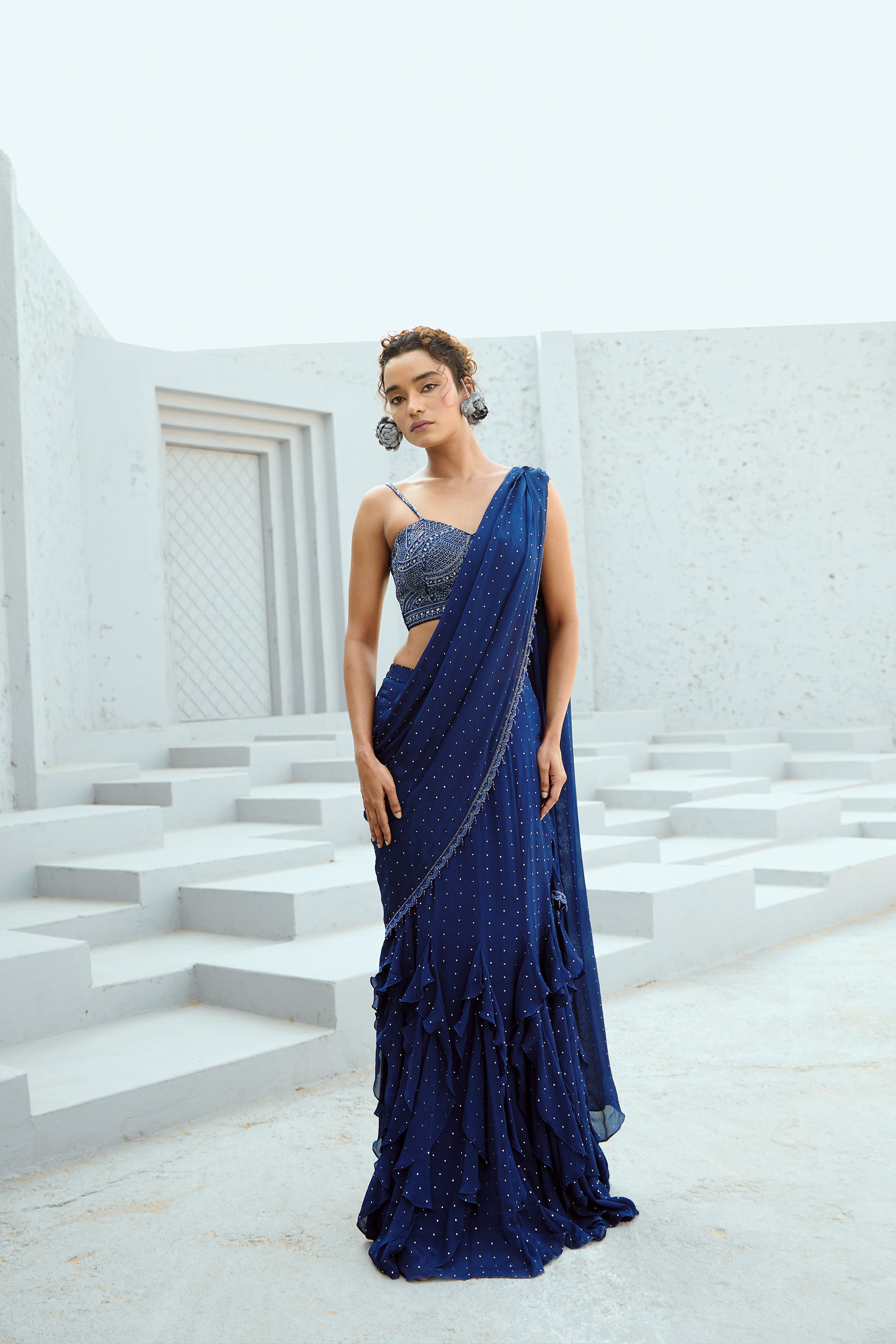 Stella Pre Drape Saree – Melange Singapore