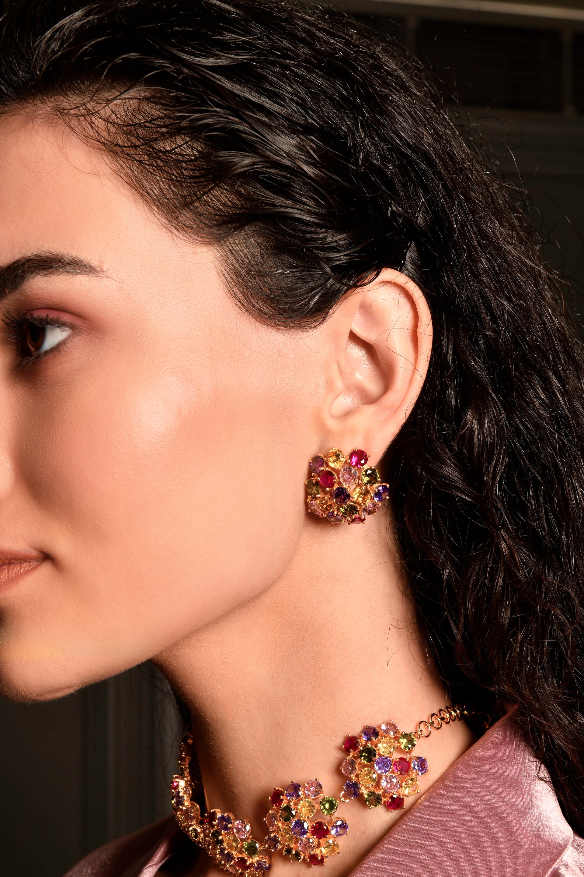 Bauble Crystal Multi Color Studs – Melange Singapore