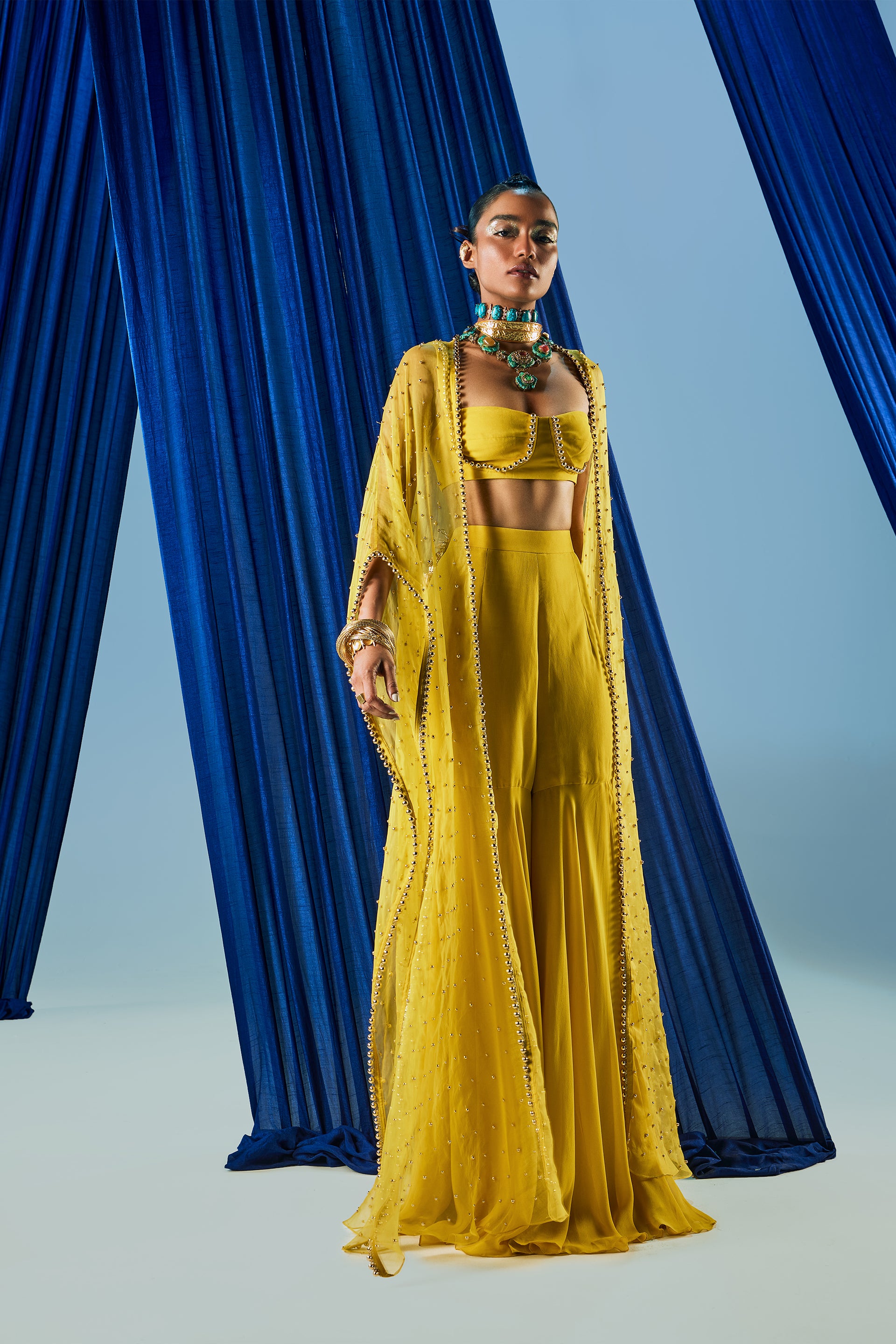 Mustered Yellow Cape Set – Melange Singapore