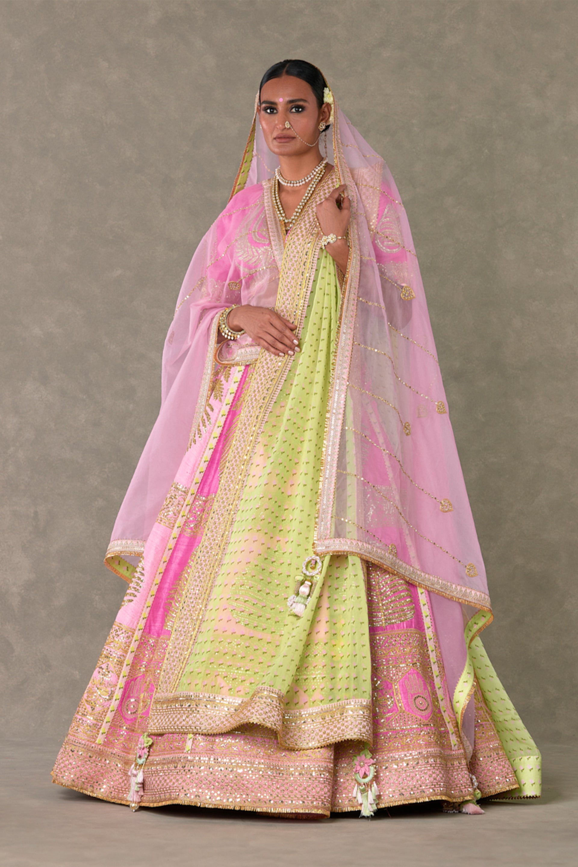Barfi Pink Paan Patti Lehenga Set – Melange Singapore