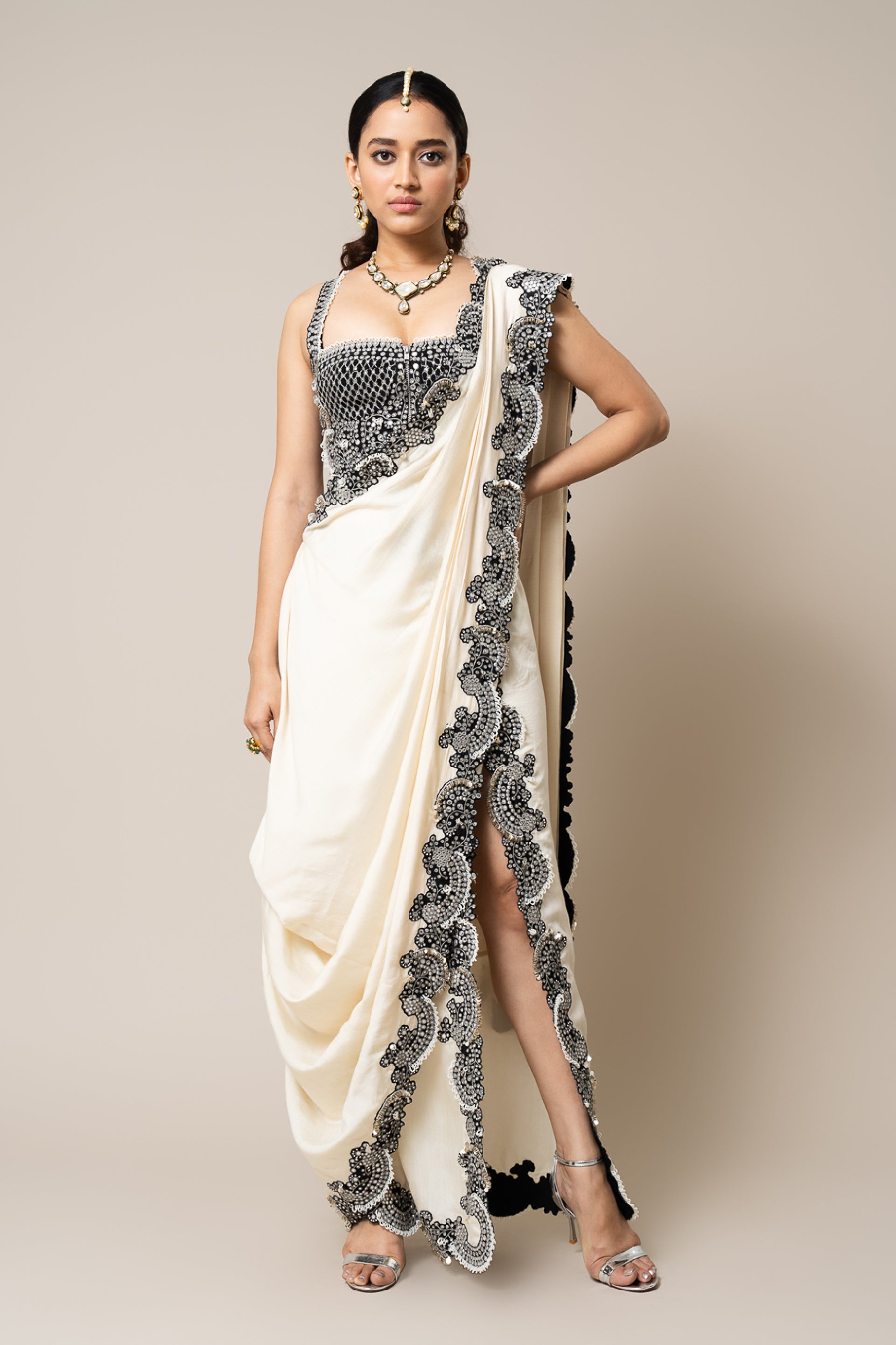 Pre-Draped Sari Set – Melange Singapore