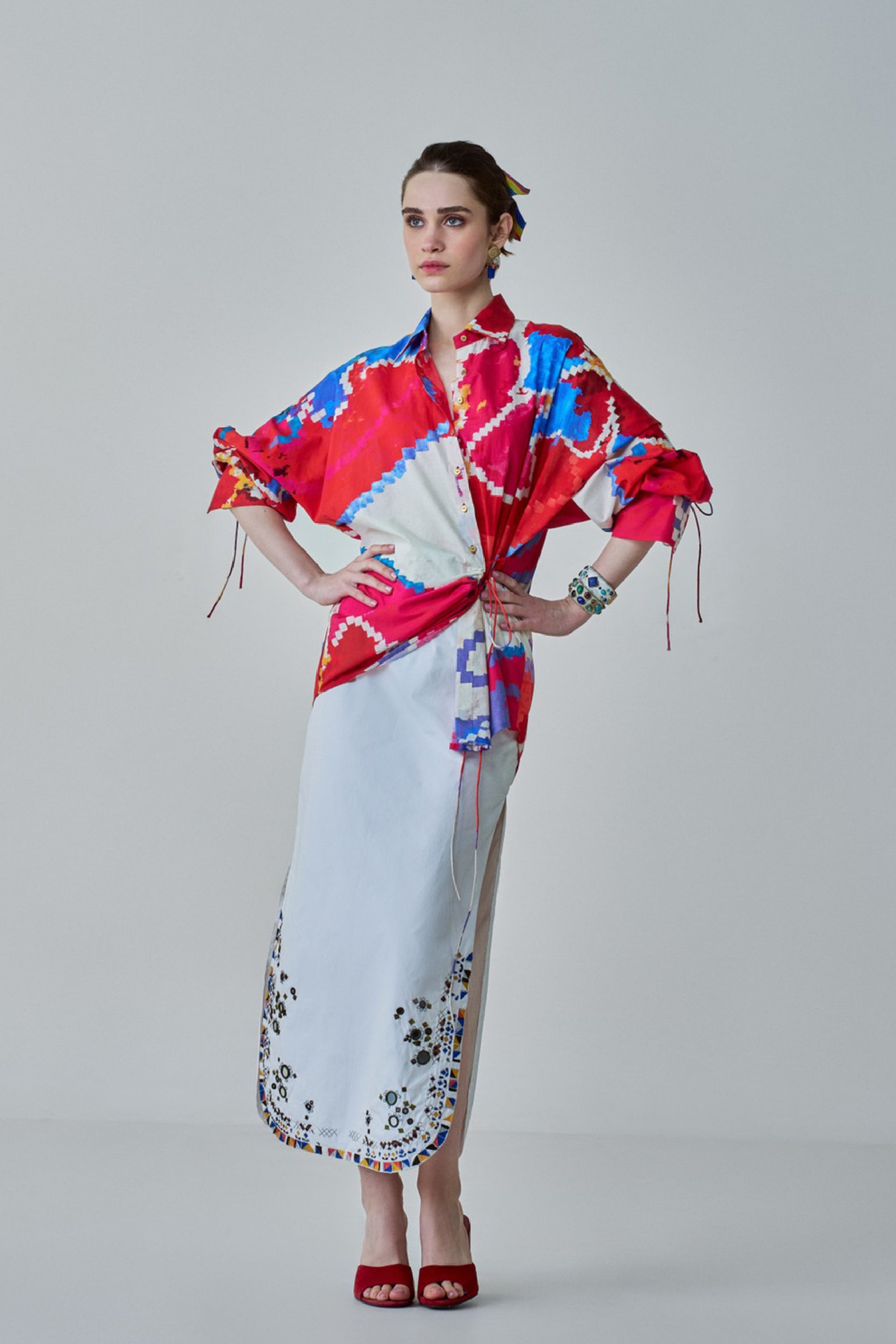 Sia Shirt Pink Red – Melange Singapore