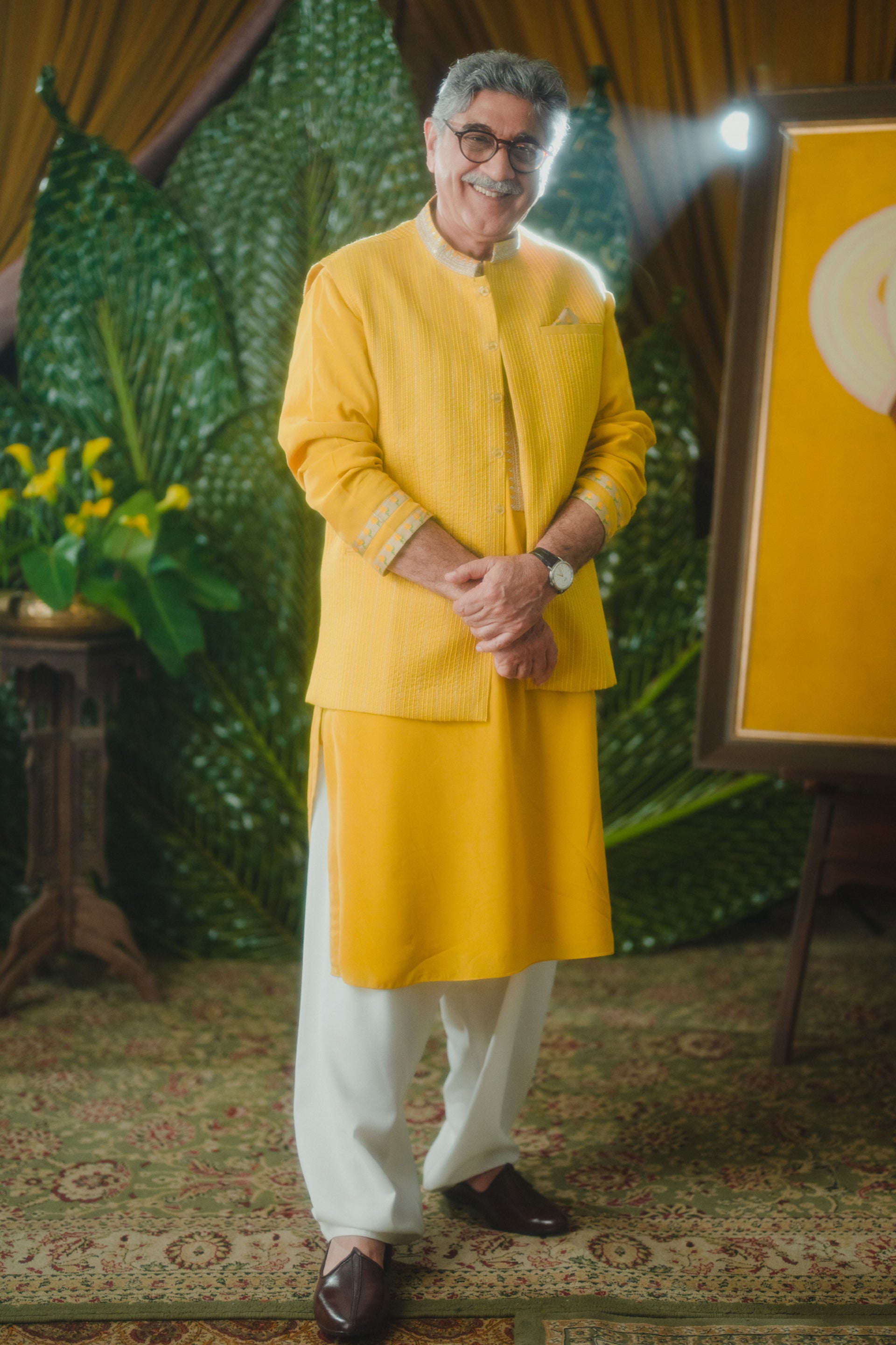 Corn Yellow Tissue Bandi and Kurta Set – Melange Singapore
