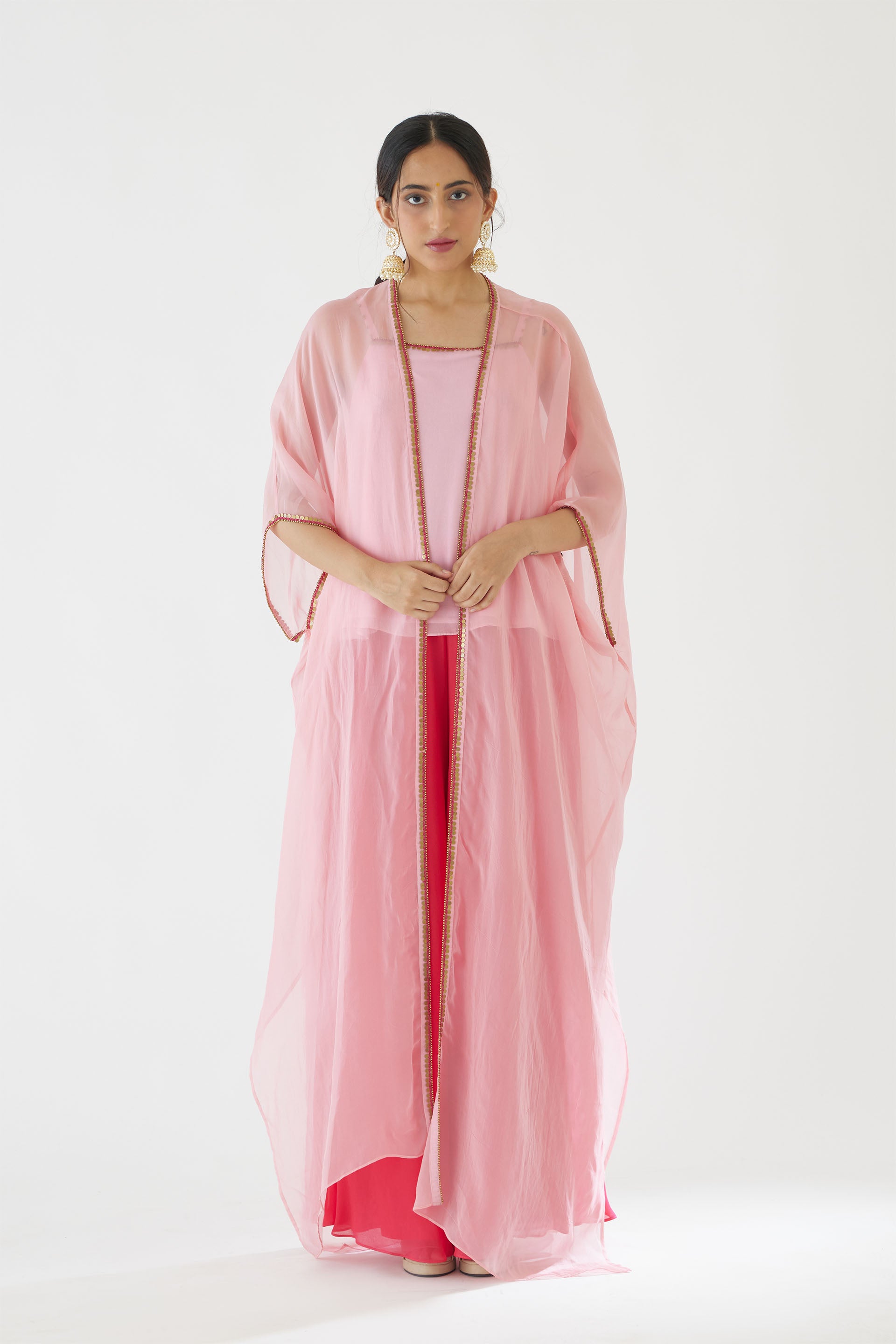 Rani Pink And Pink Sharara Set – Melange Singapore