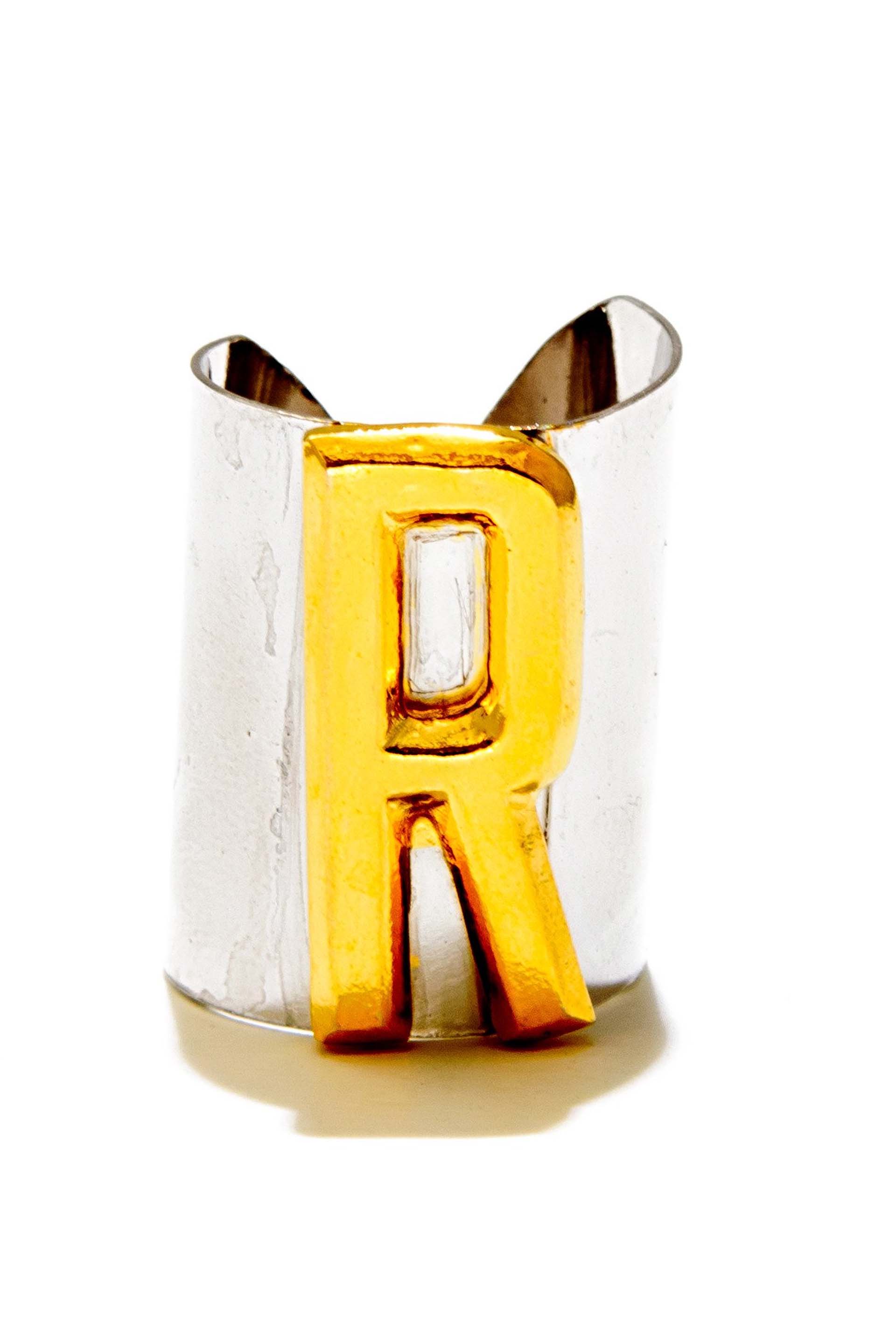 R Letter Ring – Melange Singapore